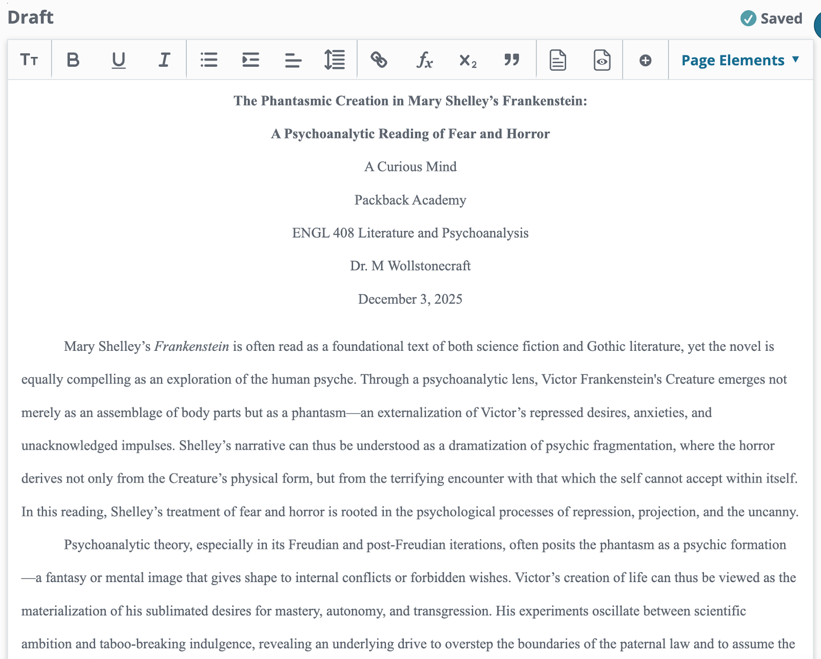 Layout and View Options for your Deep Dives Essay – Packback