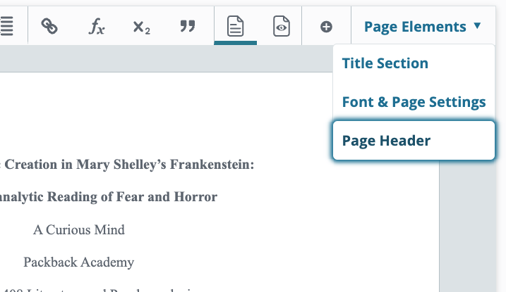 Adding Page Headers in Packback Deep Dives – Packback