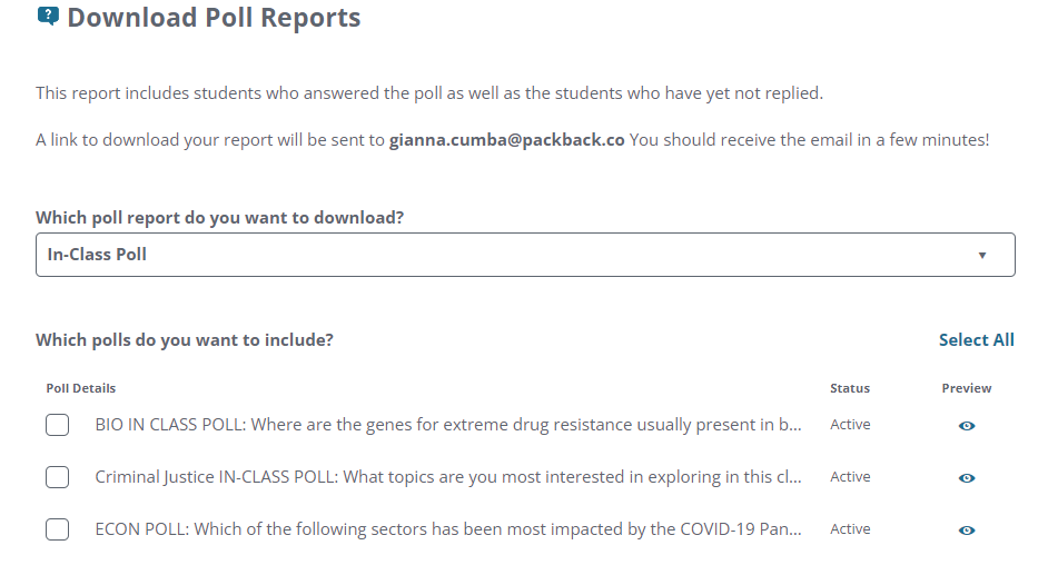 How to Download a Poll Report – Packback